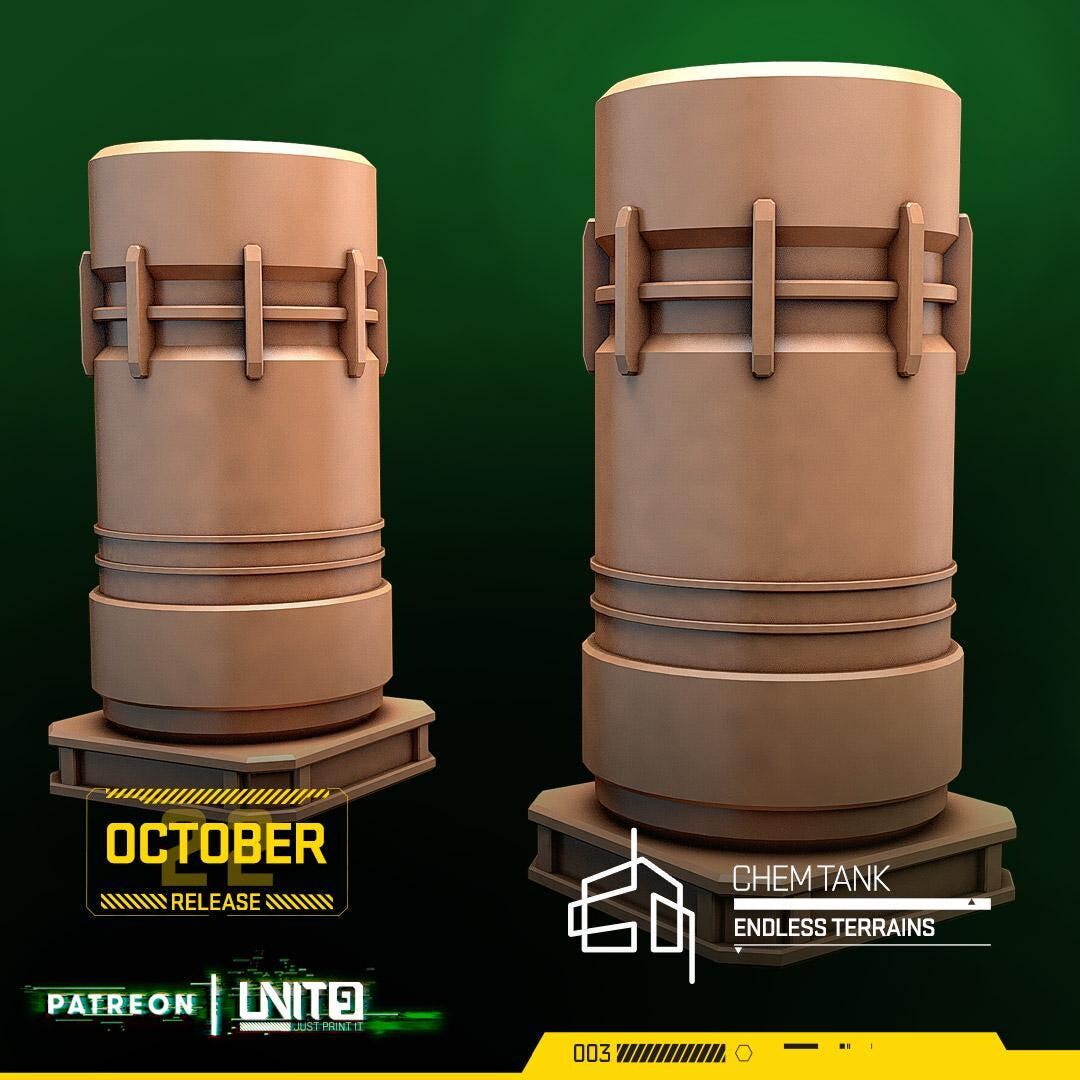 Cyberpunk Terrain - Chemical Tank | RPG Model | CHEMTANK by Unit9 - Etsy UK