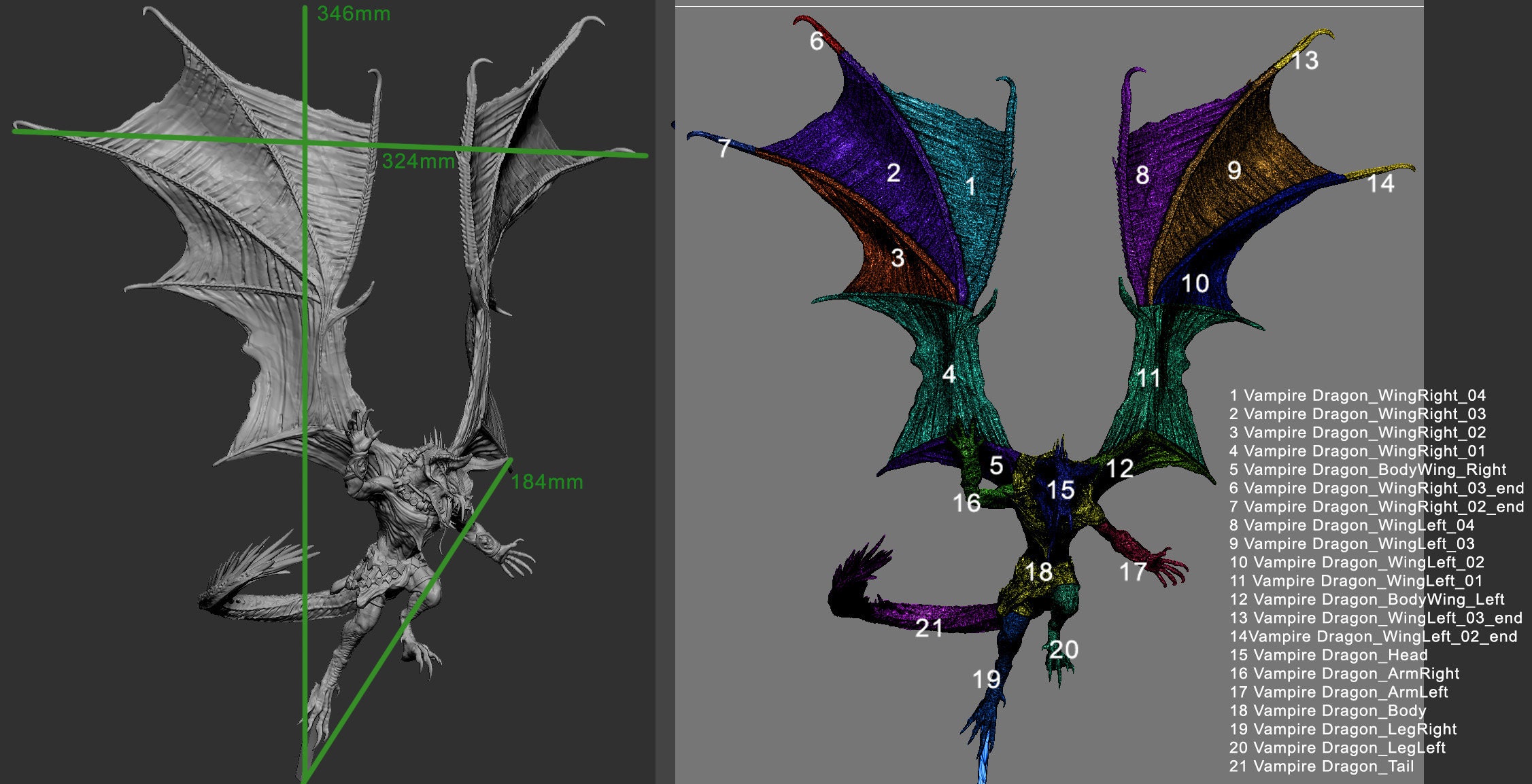 D&D Vampire Dragon RPG Model by Mini Monster Mayhem | Etsy