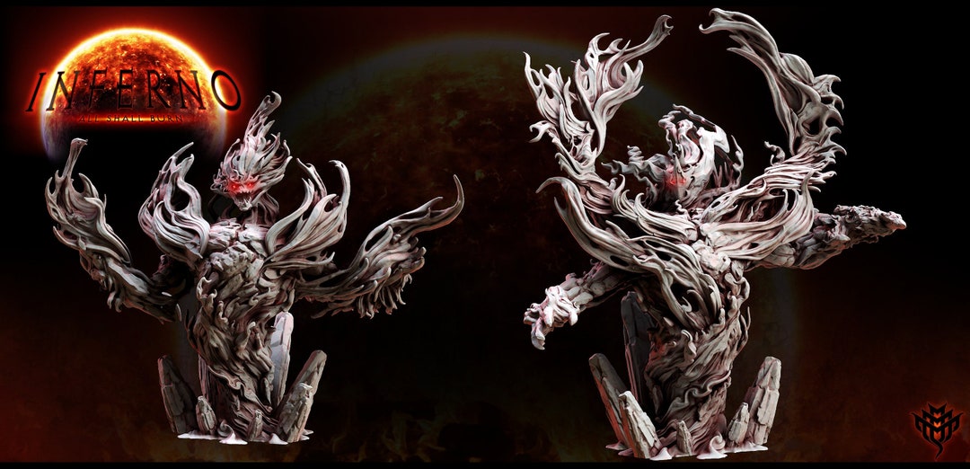 D&D Fire Elemental RPG Model Ancient Fire Elemental by Mini Monster ...