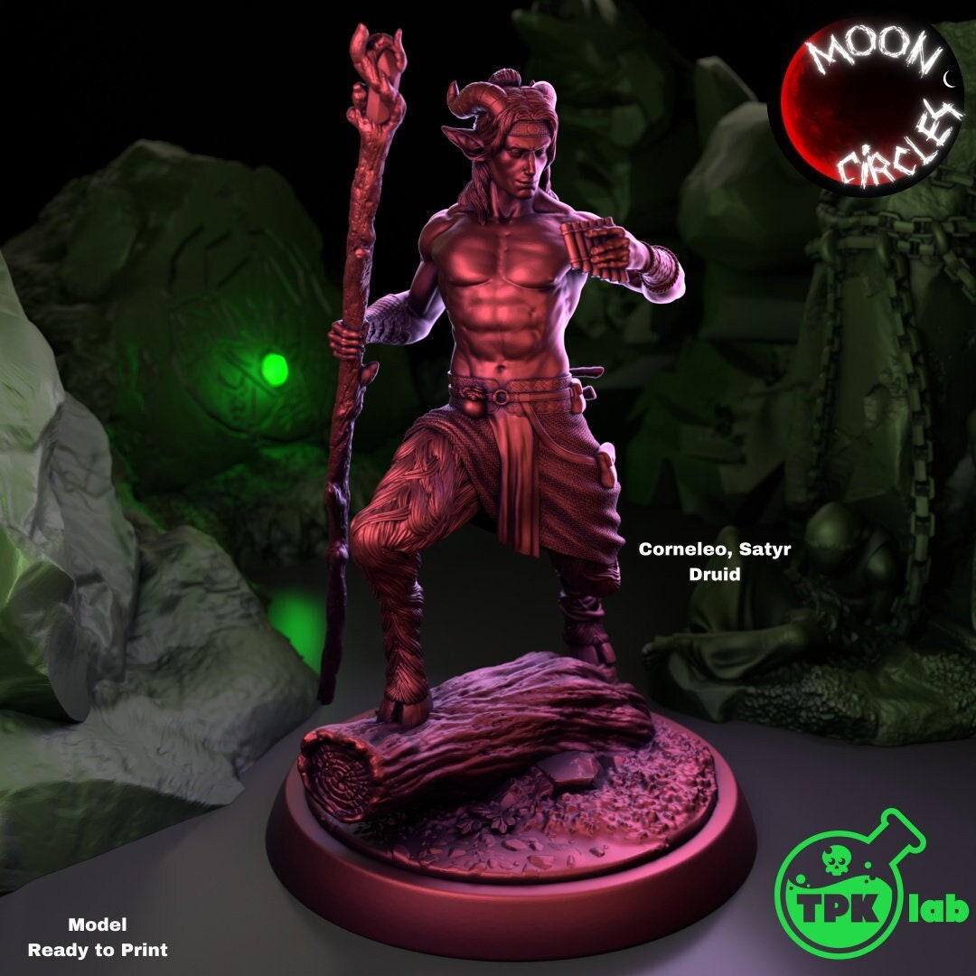 D&D Satyr Druid / Sorcerer RPG Model Corneleo by TPK LAB - Etsy Australia