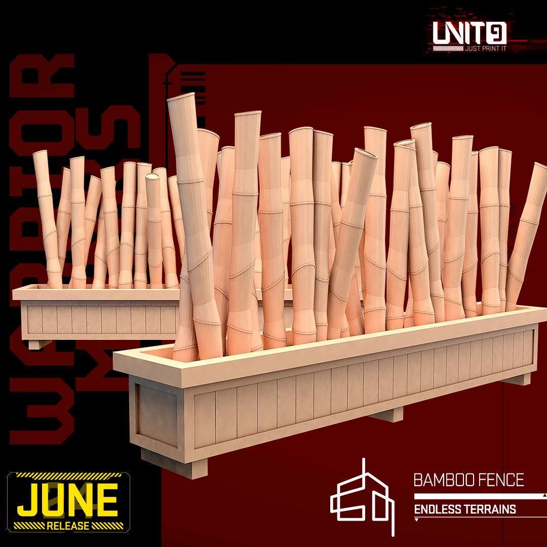 Cyberpunk Terrain - Bamboo Fence | Rpg Model | BAMBOO FENCE by Unit9 - Etsy