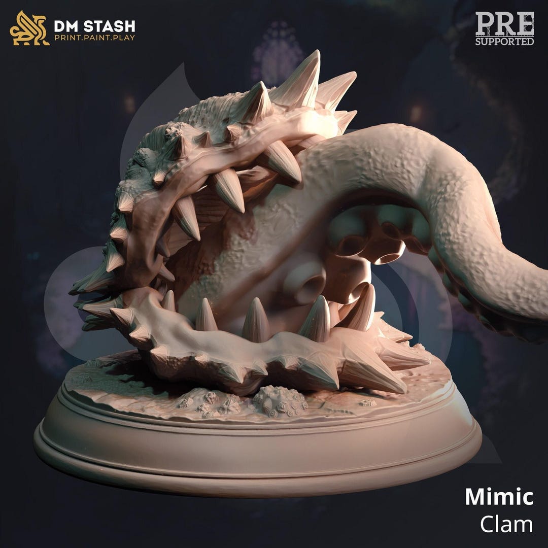 D&D Sea Mimics - Shells | RPG Model | Shelldon - Mimic Clam | by DM ...