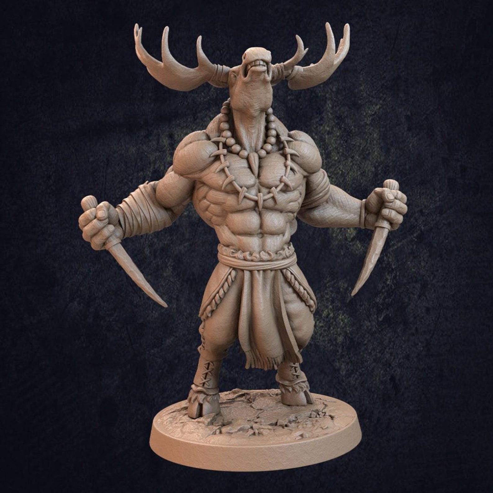 D&D Minotaur / Bison / Moose / Elk Warrior | RPG Model | Menotaurs by ...
