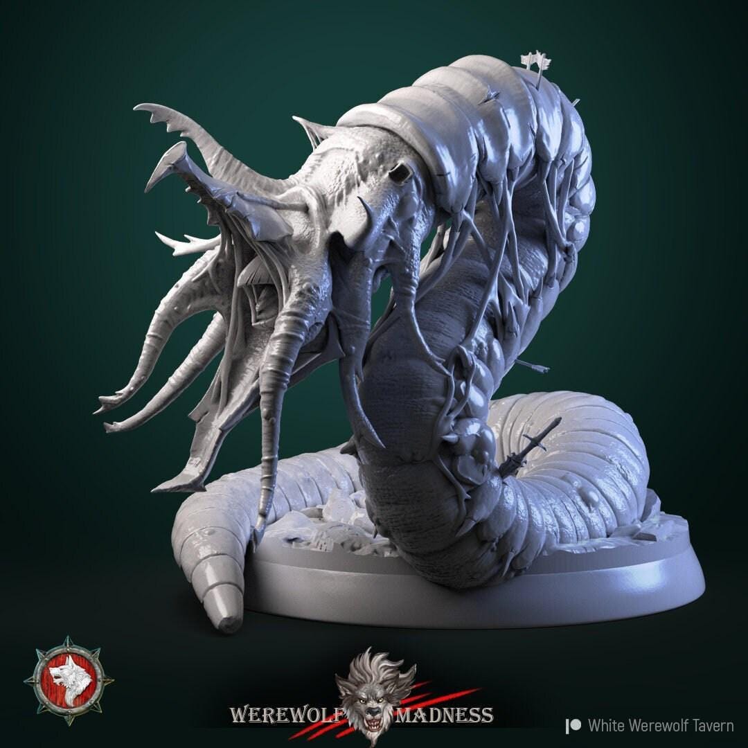 D&D Maw Worm | RPG Model | Worm | by White Werewolf Tavern - Etsy