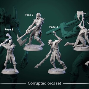 D&D Orc Zombie Barbarians RPG Model Corrupted Orcs by - Etsy