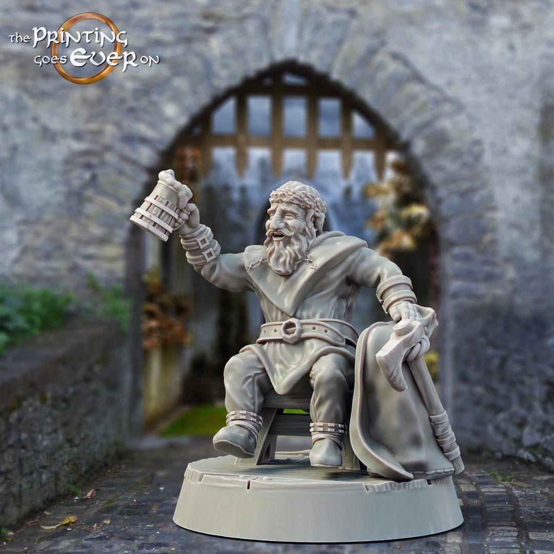 D&D Drunken Dwarf | RPG Model | Traveling Dwarf by the Printing Goes ...