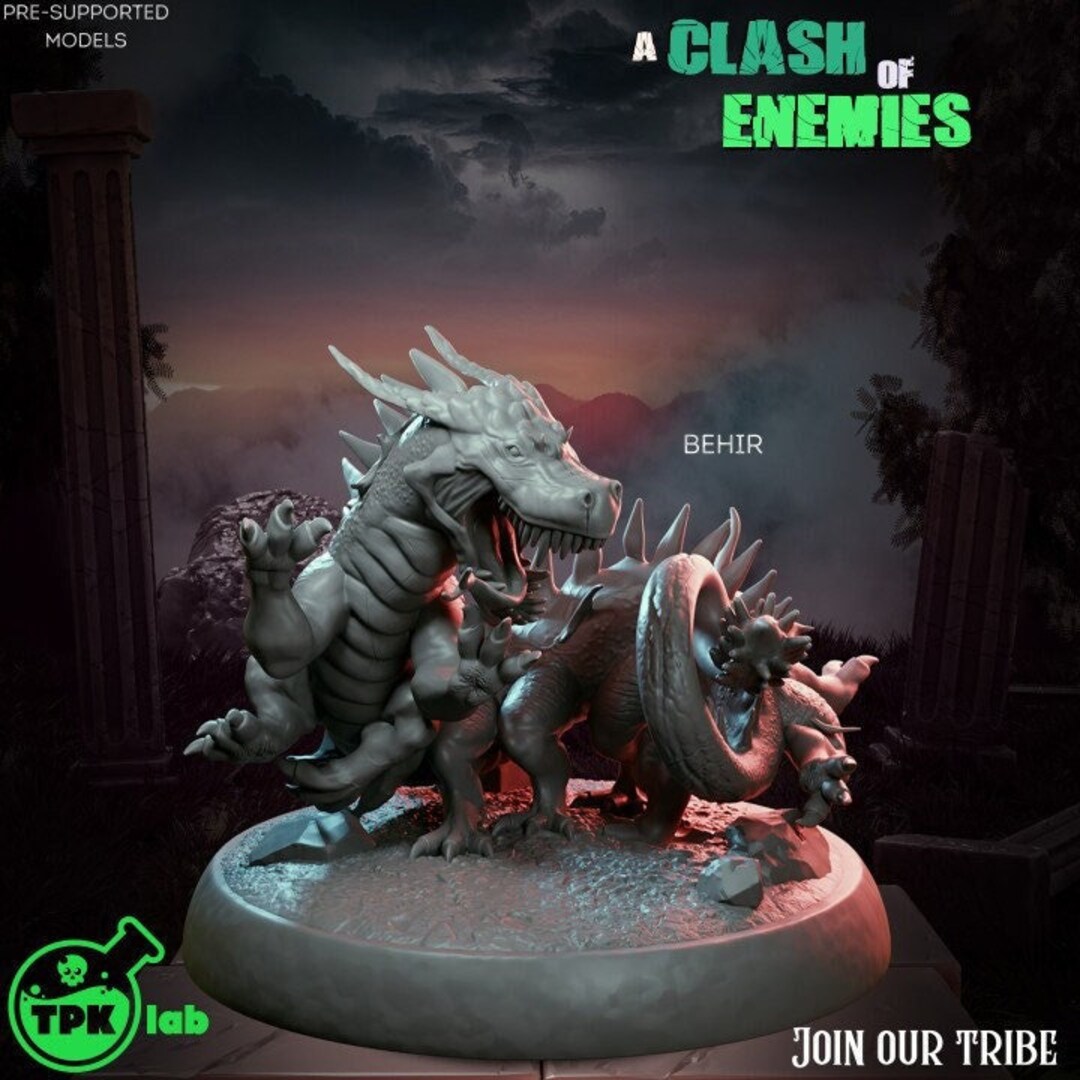 D&D Chinese Dragon RPG Model Behir by TPK LAB - Etsy