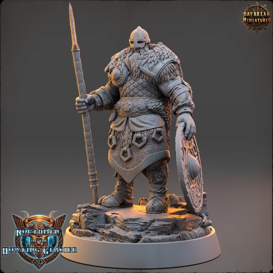 D&D Viking Spearman Fighter RPG Model Oddalf of the Watch by Daybreak ...