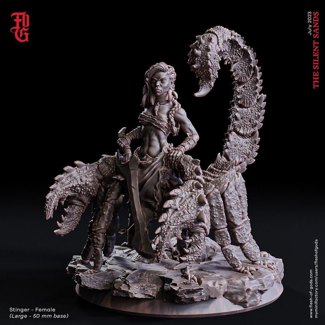 D&D Female Scorpion Centar / Stinger | RPG Model | Stinger - Female ...