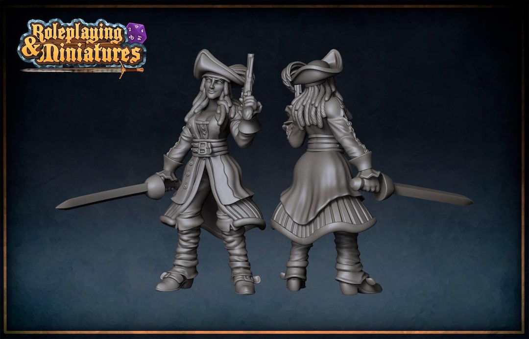 D&D Female Swashbuckler | RPG Model | Female Pirate Captain | by ...