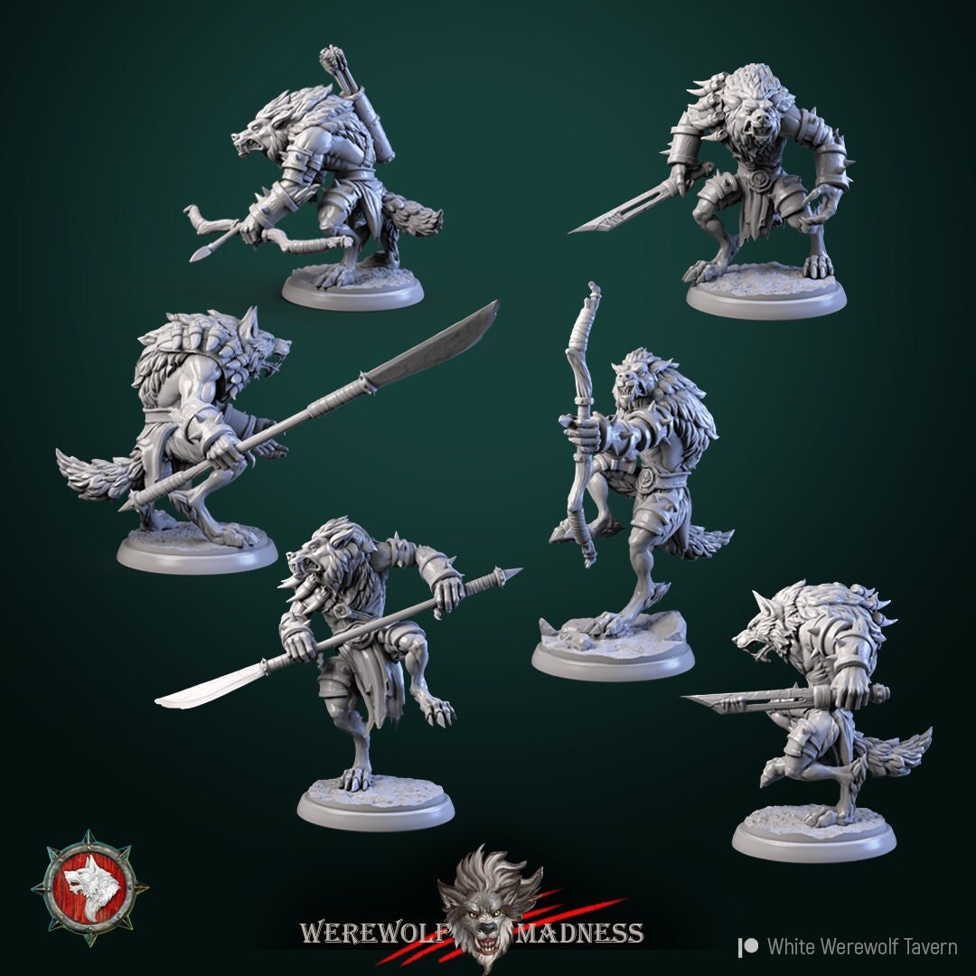 D&D Male Werewolves RPG Model Male Werewolves by White Werewolf Tavern ...