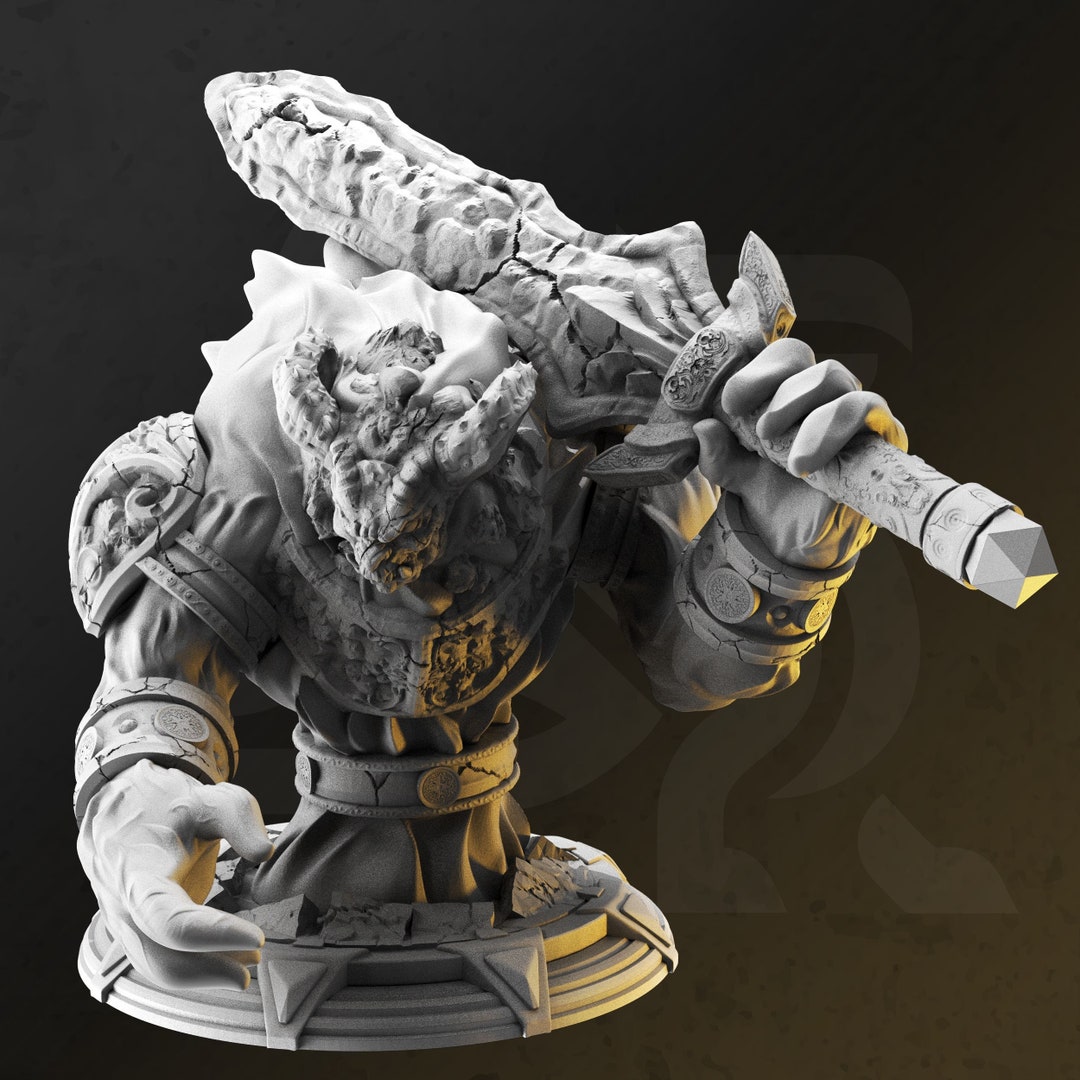 D&D Demon With Obsidian Sword RPG Model Sorngaar, the Cindering by DM ...
