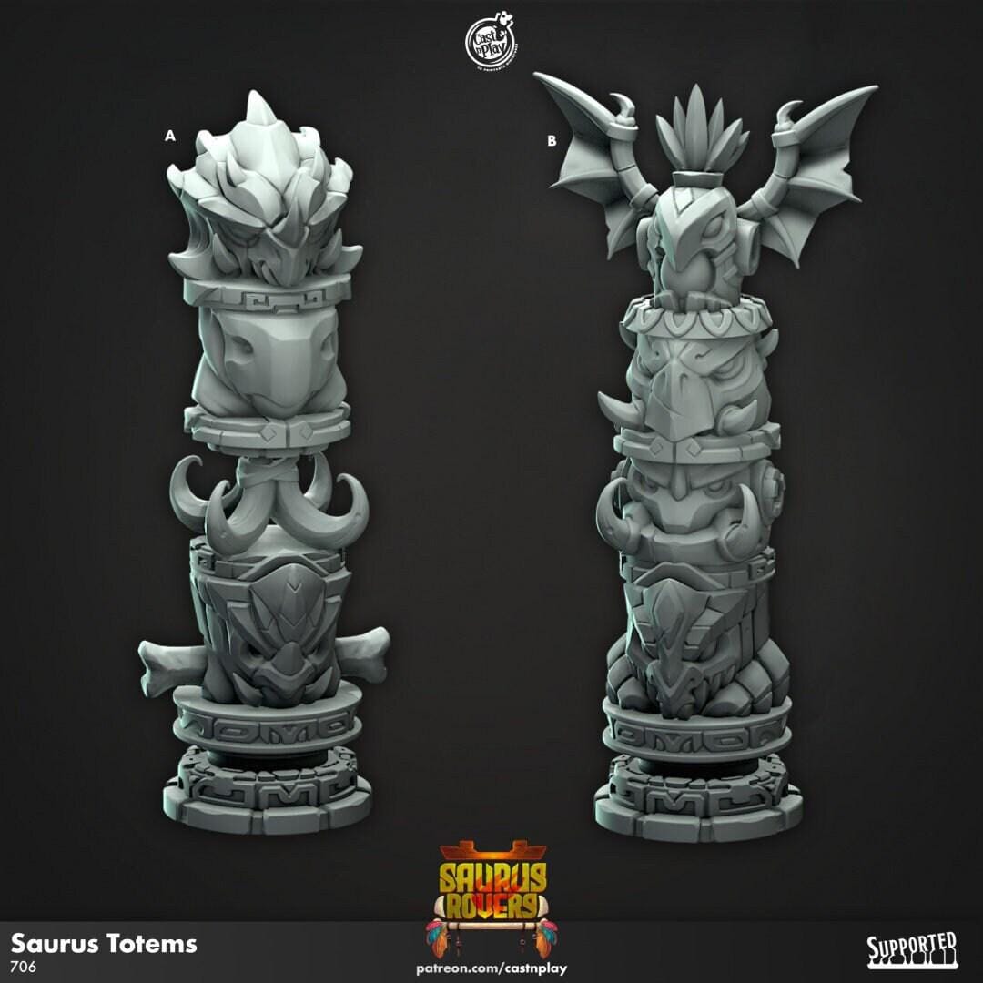 D&D Tribal Totem | RPG Model | Saurus Totems | by Cast N Play - Etsy