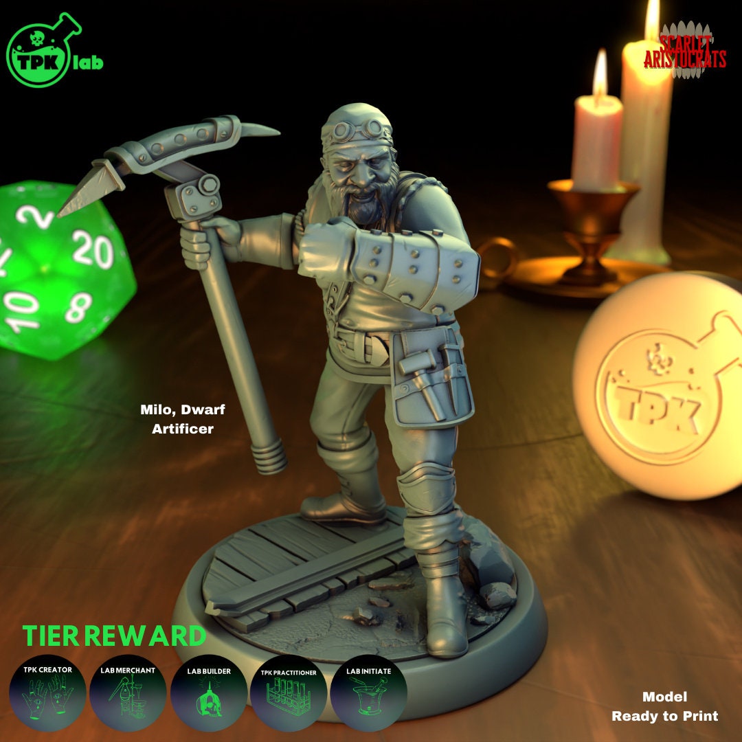 D&D Dwarf Artificer RPG Model Milo Dwarf Artificer by TPK - Etsy