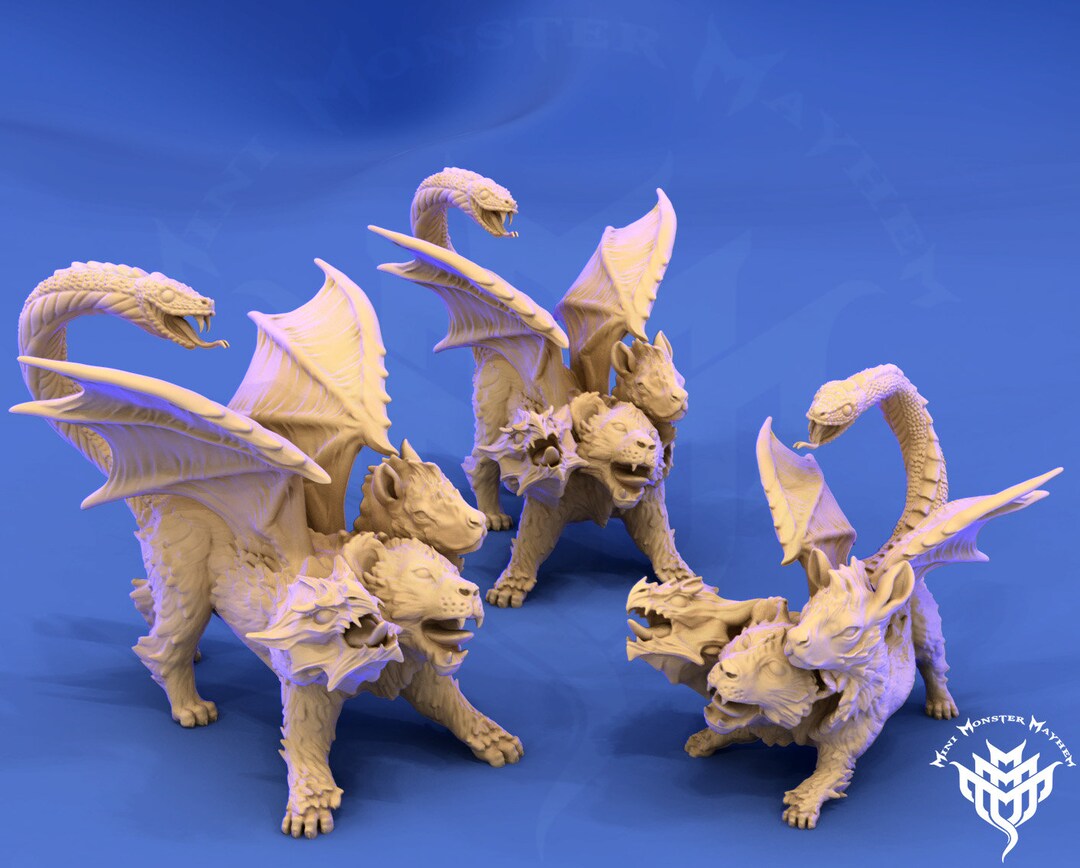 D&D Pet Chimera / Familiar RPG Model Young Chimera by Mini Monster ...