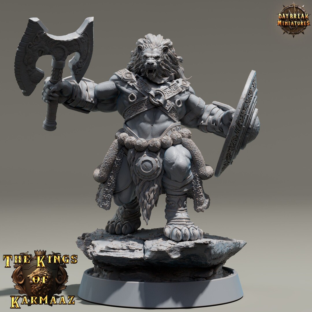 D&D Tabaxi Barbarian RPG Model King Dread by Daybreak Miniatures - Etsy