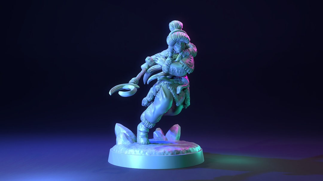 D&D Arctic Druid / Mage RPG Model by Dragon Trappers Lodge - Etsy