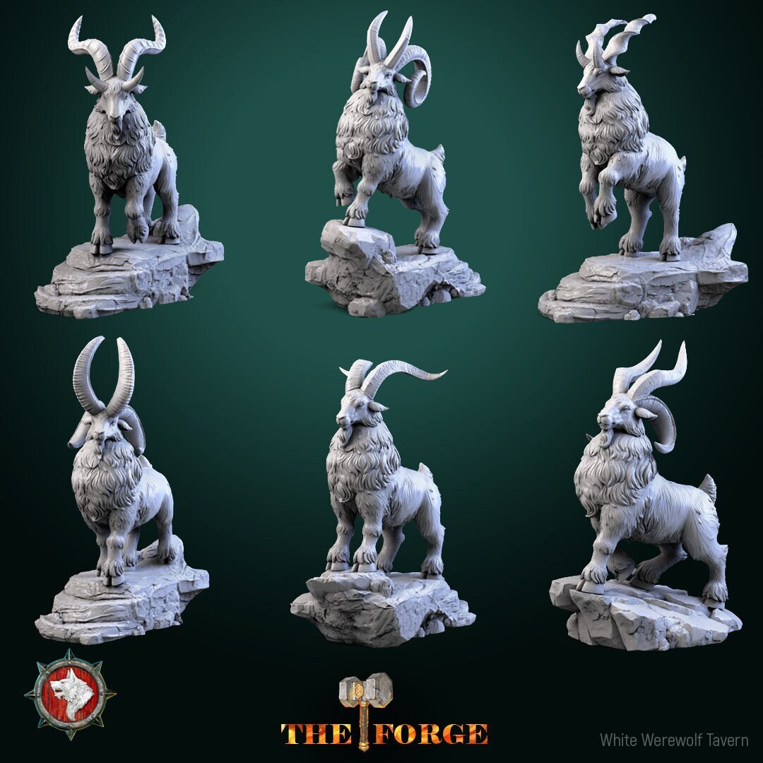 D&D Dwarven Goats RPG Model Dwarven Goats by White Werewolf Tavern - Etsy