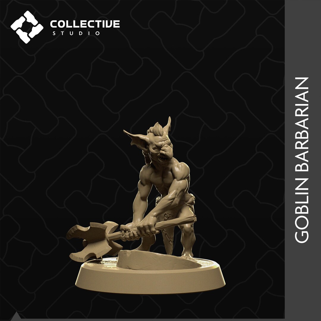 D&D Goblin Barbarian RPG Model Goblin Barbarian by Collective Studio - Etsy