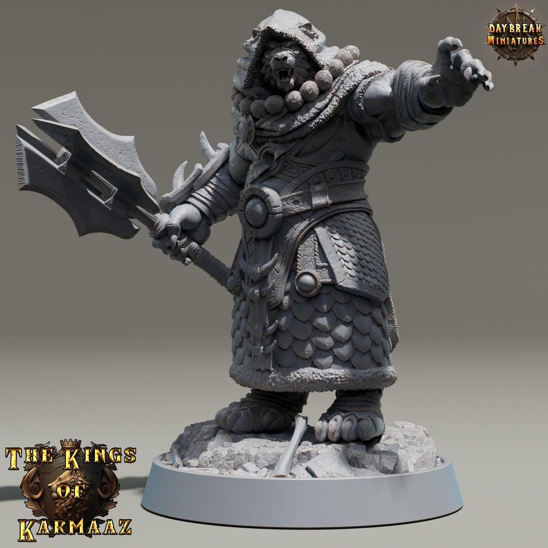 D&D Tabaxi Lion Monk RPG Model King Dawntredder by Daybreak Miniatures ...