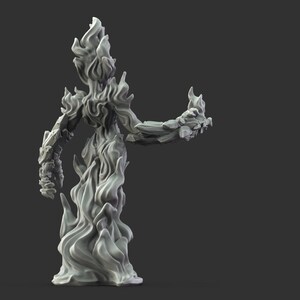 D&D Female Fire Elemental RPG Model Ember by Printed Obsession - Etsy