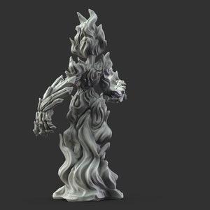 D&D Female Fire Elemental RPG Model Ember by Printed Obsession - Etsy