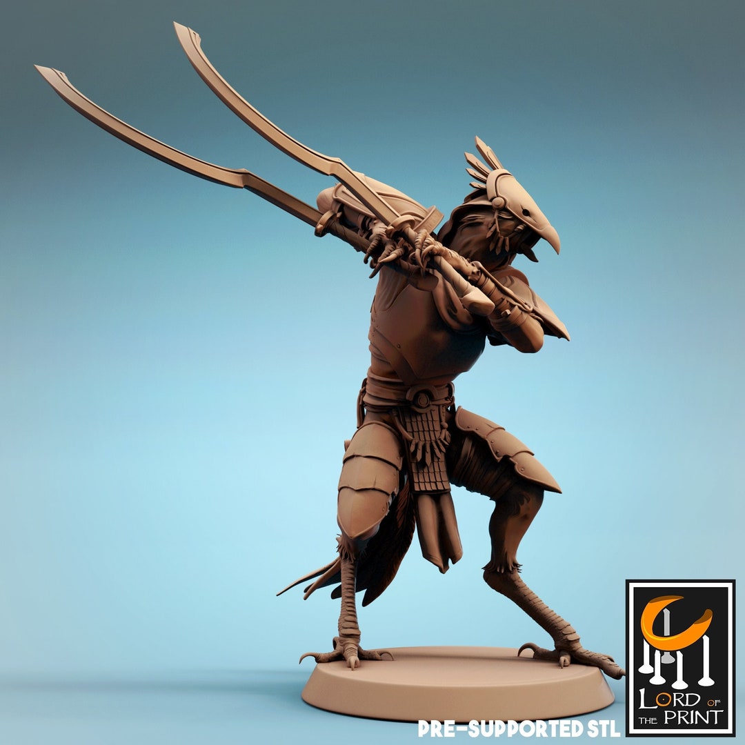 D&D Kenku Warriors RPG Model Kenku Soldiers by Rescale Miniatures - Etsy