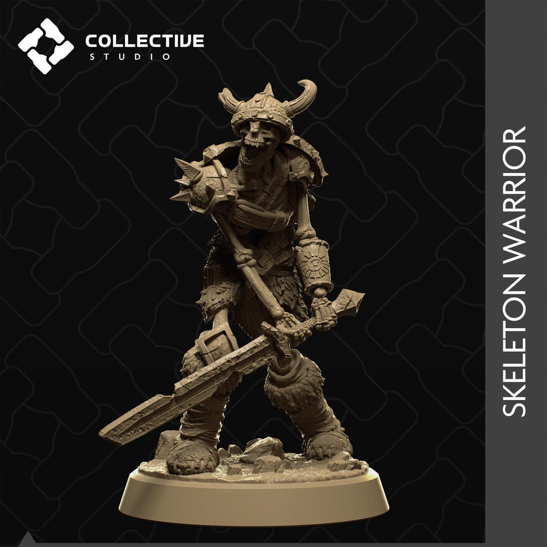 D&D Skeleton Warrior RPG Model Skeleton Warrior by Collective Studio - Etsy