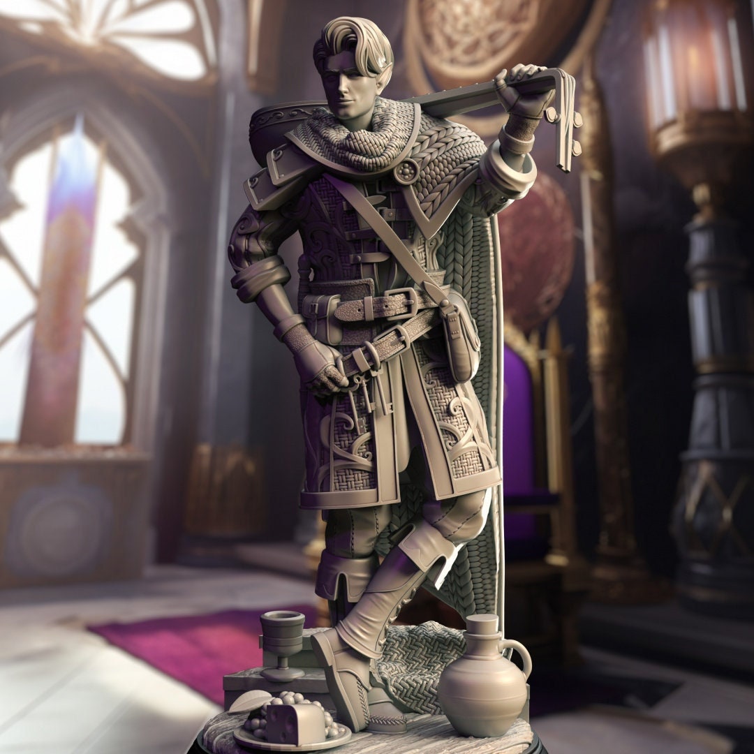 D&D Handsome Bard High Elf / Half Elf RPG Model Nathaniel Benevolent ...