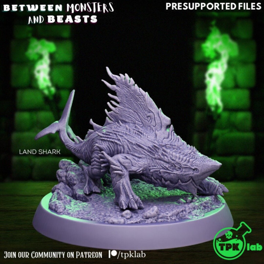 D&D Land Shark RPG Model by TPK LAB - Etsy