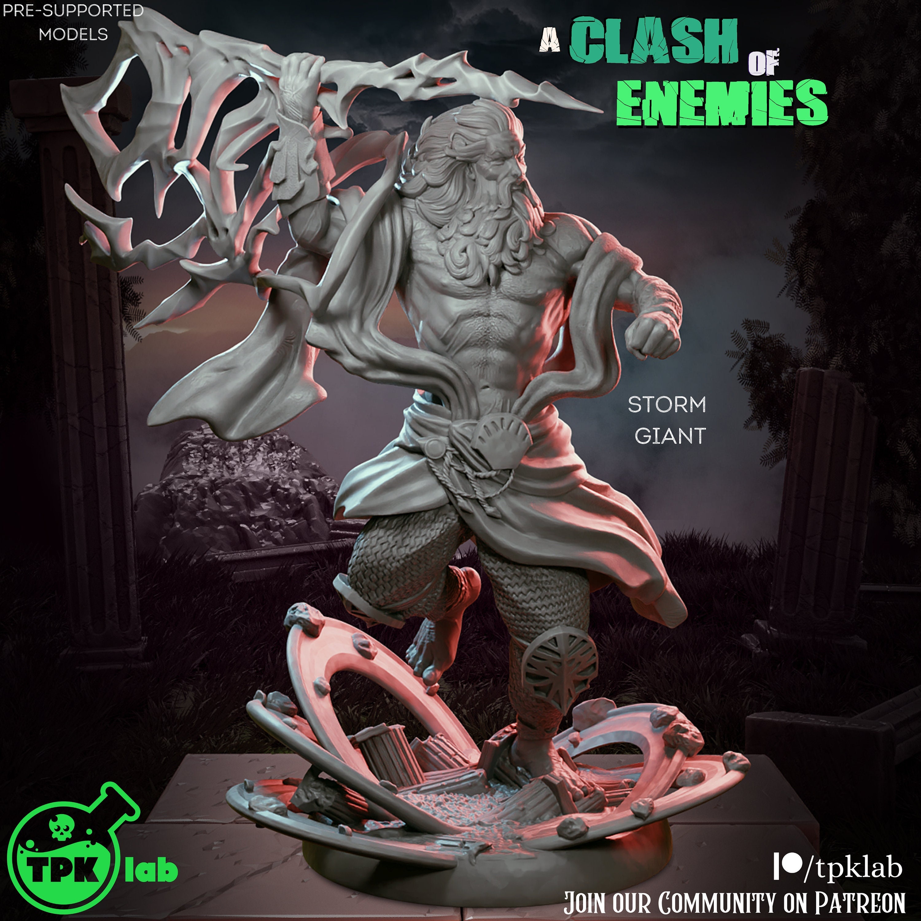 D&D Zeus Storm Giant RPG Model by TPK LAB | Etsy