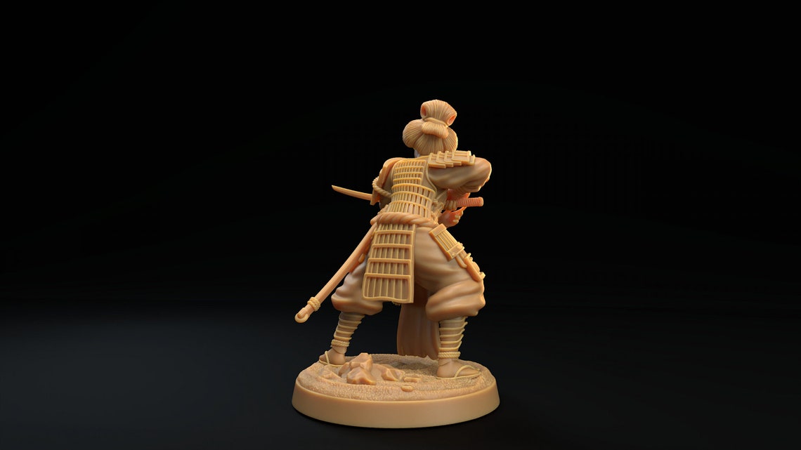 D&D Geisha Samurai Ronin 3 Pack RPG Model by Dragon - Etsy