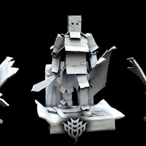 D&D Cardboard Knight | RPG Model | Cardboard Chevalier by Mini Monster ...