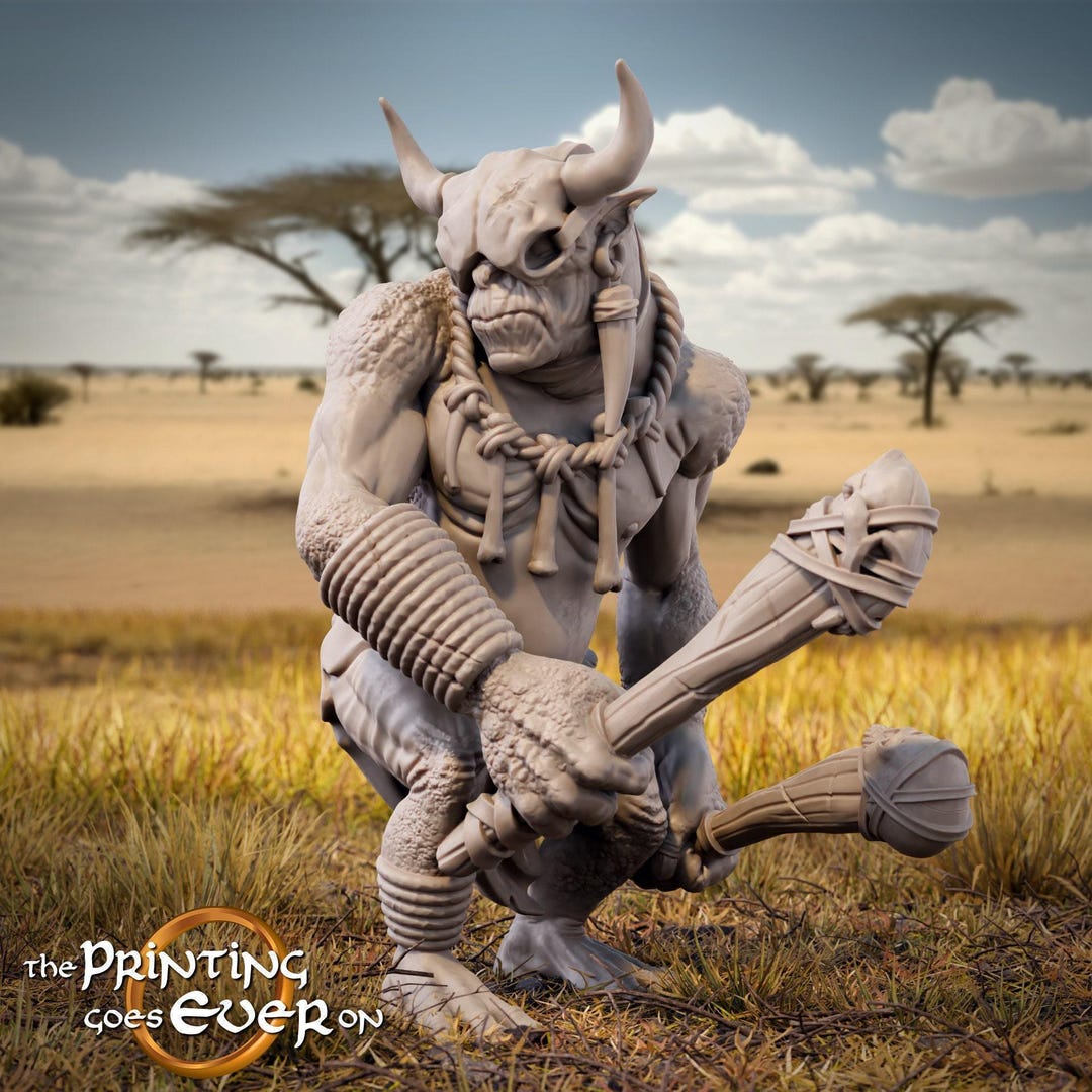 D&D Tribal Hill Trolls | RPG Model | Half Trolls | by the Printing Goes ...