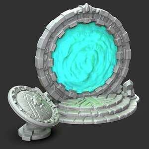 D&D Portal Gate Scenery | RPG Model | Gate and Pedestal by Printed ...