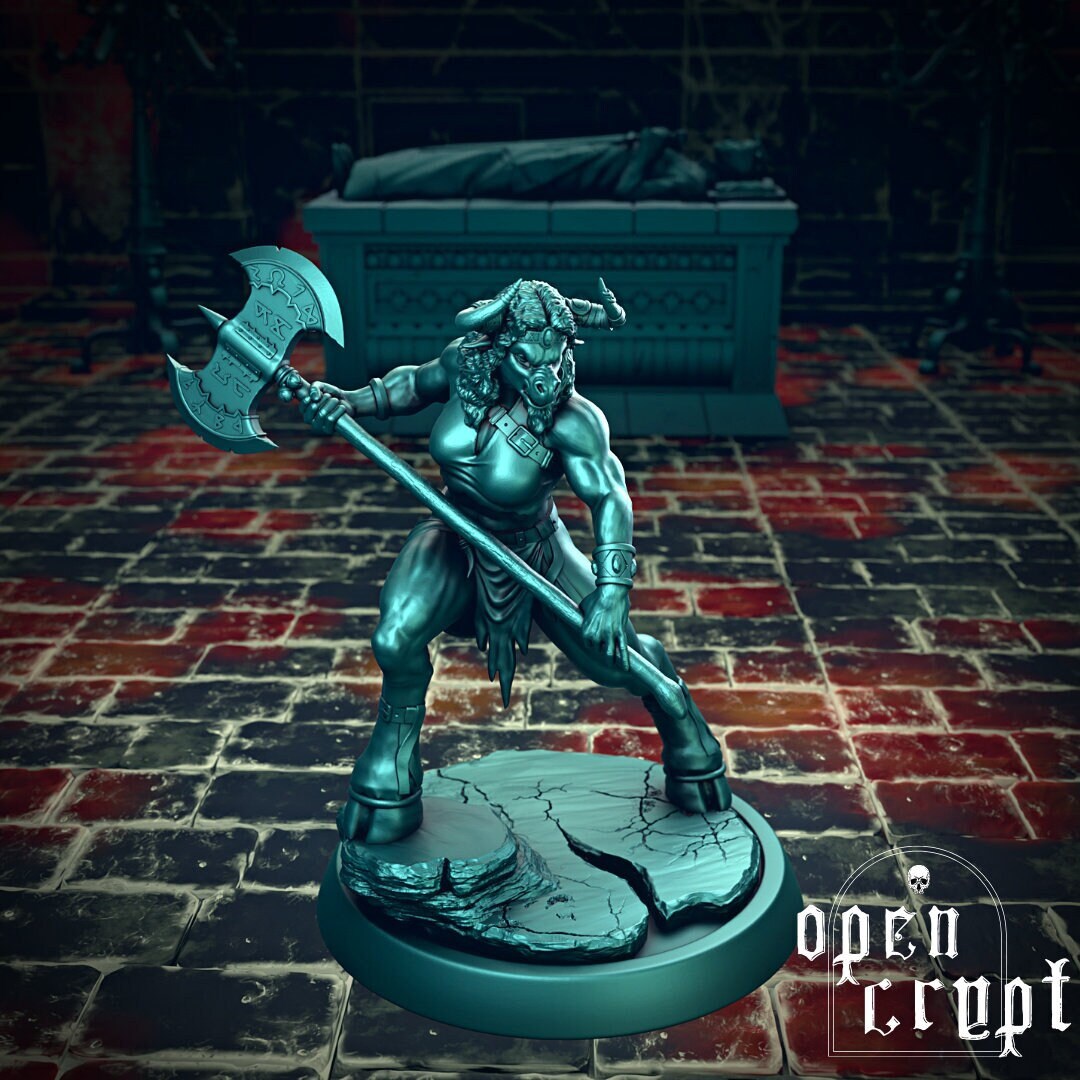 D&D Female Minotaur Barbarian RPG Model Deeha by TPK LAB - Etsy