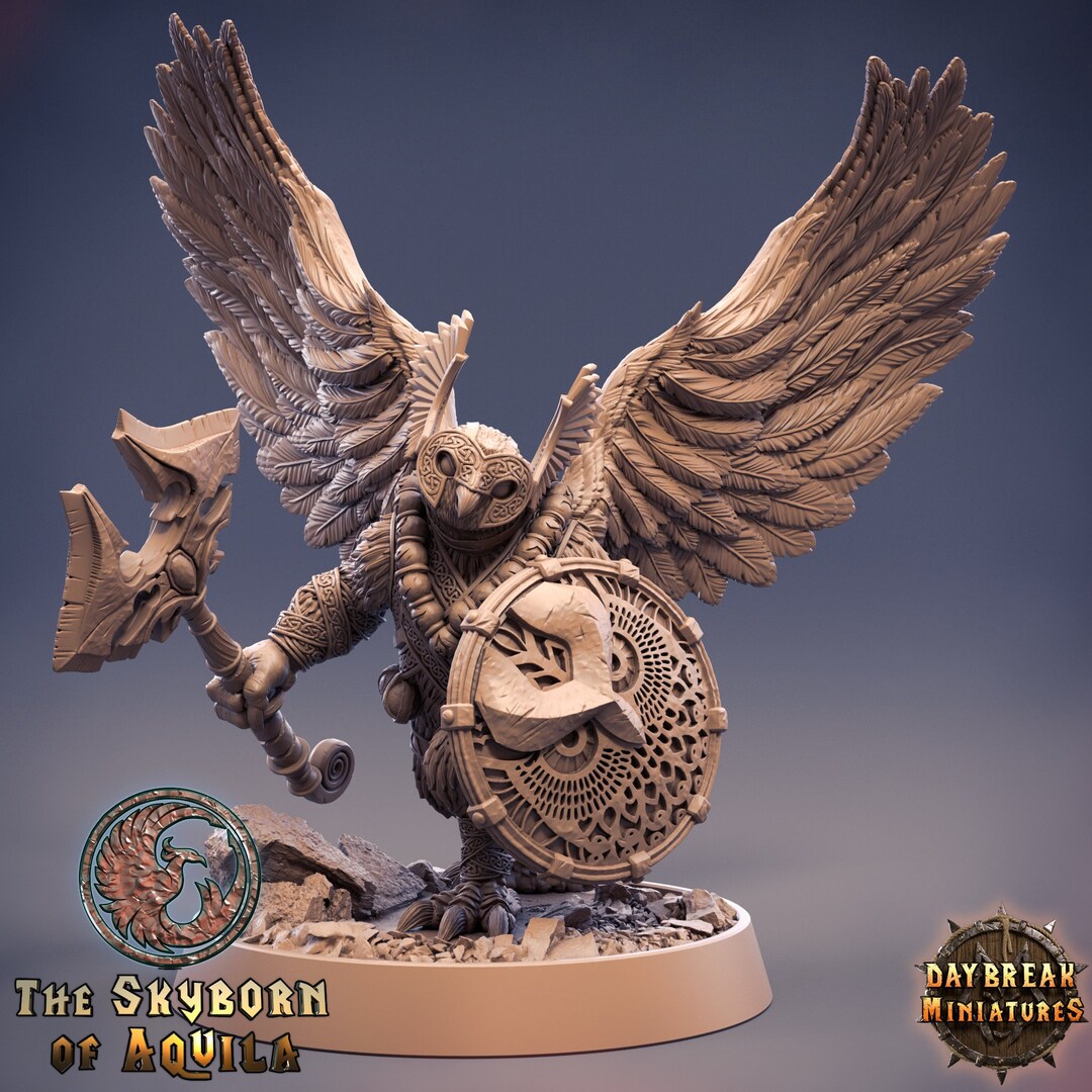 D&D Aarakocra Paladin / Cleric / Fighter / Barbarian Bird RPG Model ...