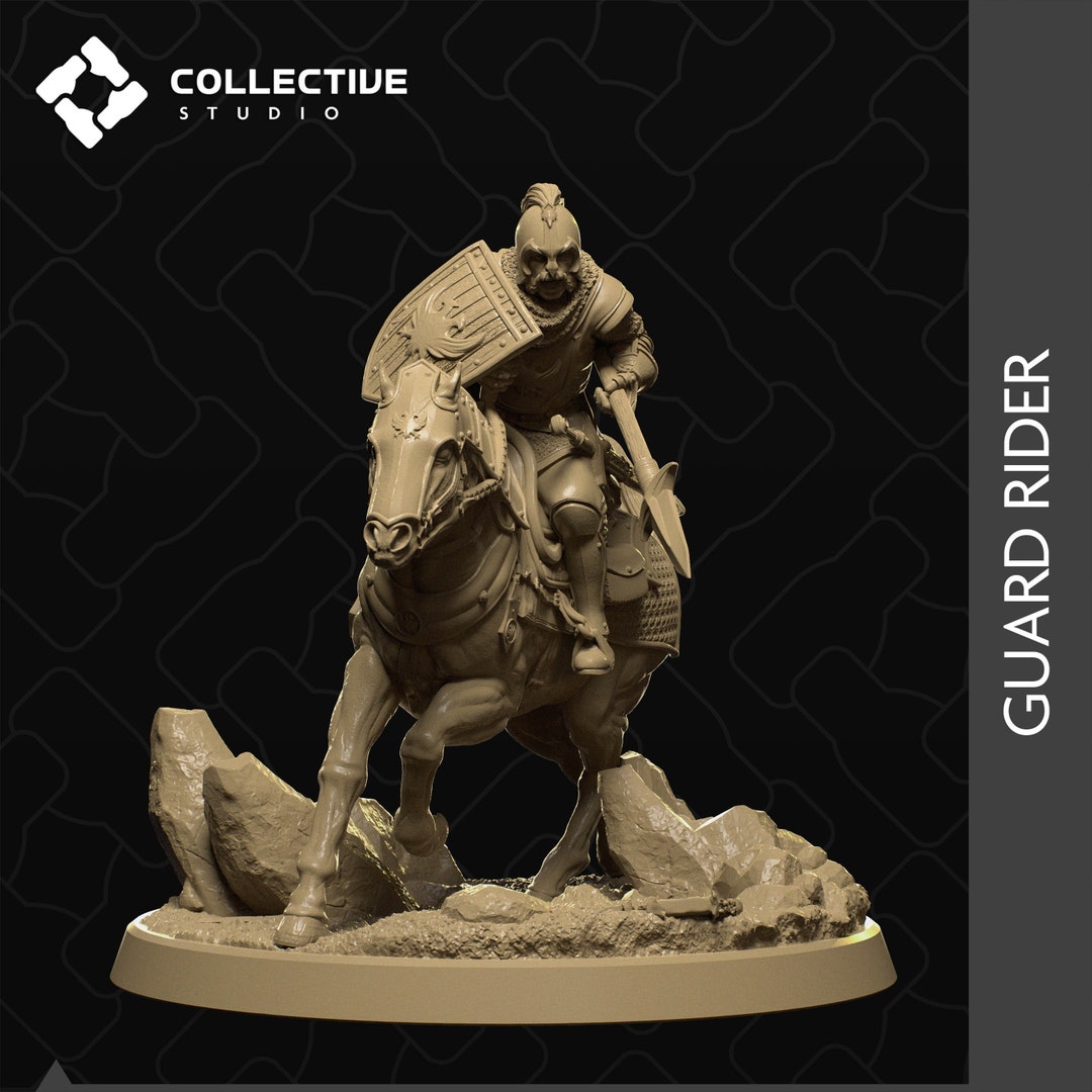 D&D Mounted Fighter / Paladin RPG Model Guard Rider by Collective ...