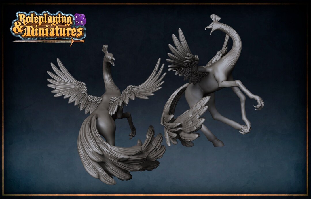 D&D Peacock Griffin RPG Model Peacock Griffin by Roleplaying Miniatures ...