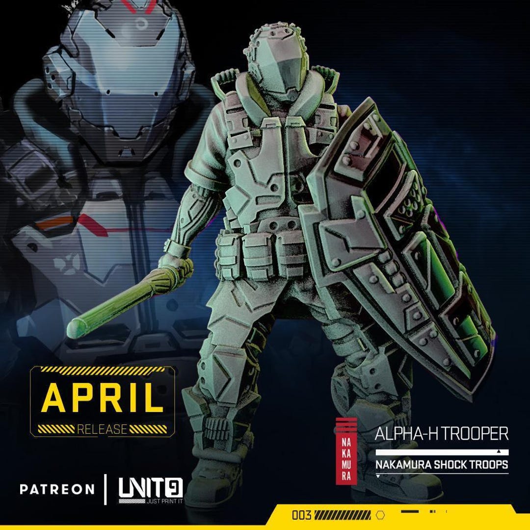 Cyberpunk Heavy Armor Riot Control | RPG Model | Alpha-h TROOPER by ...