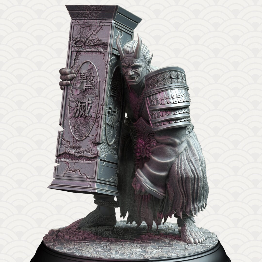 D&D Oni With Pillar RPG Model Oni Onslaughters by DM Stash - Etsy