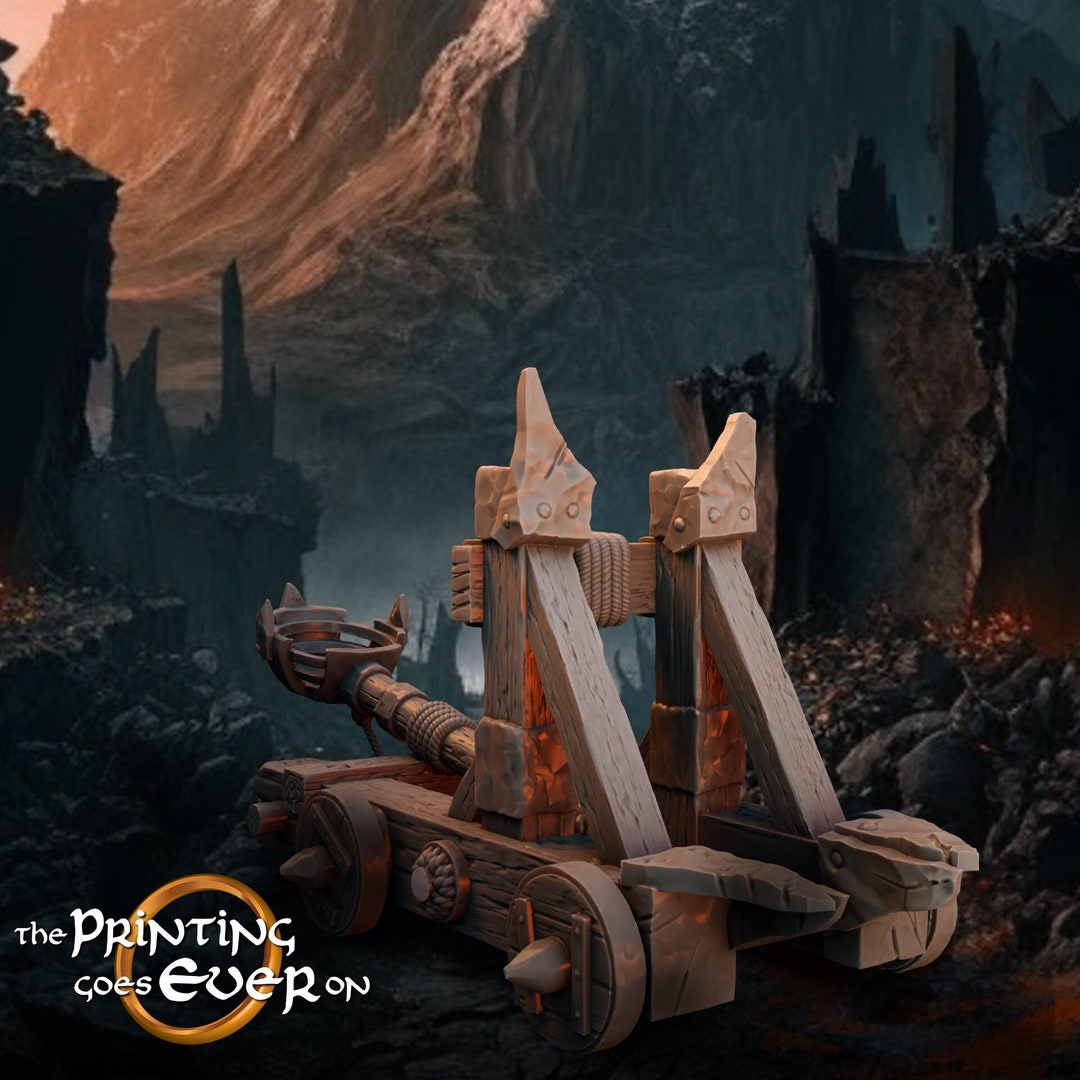 D&D Catapult Siege Scenery RPG Model Morthan Catapult by - Etsy