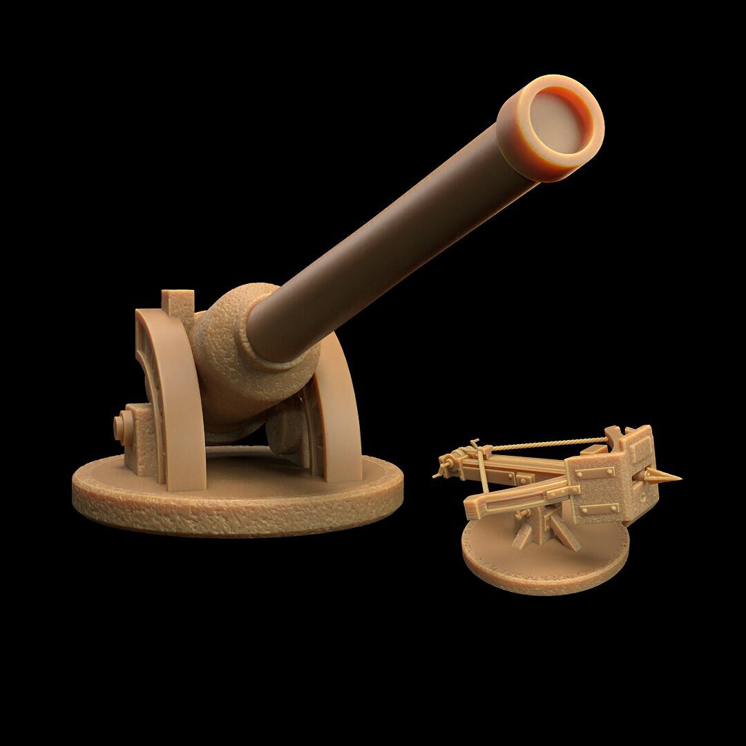 D&D Ballista and Cannon Weapons Scenery RPG Model Artillery Weapons by ...