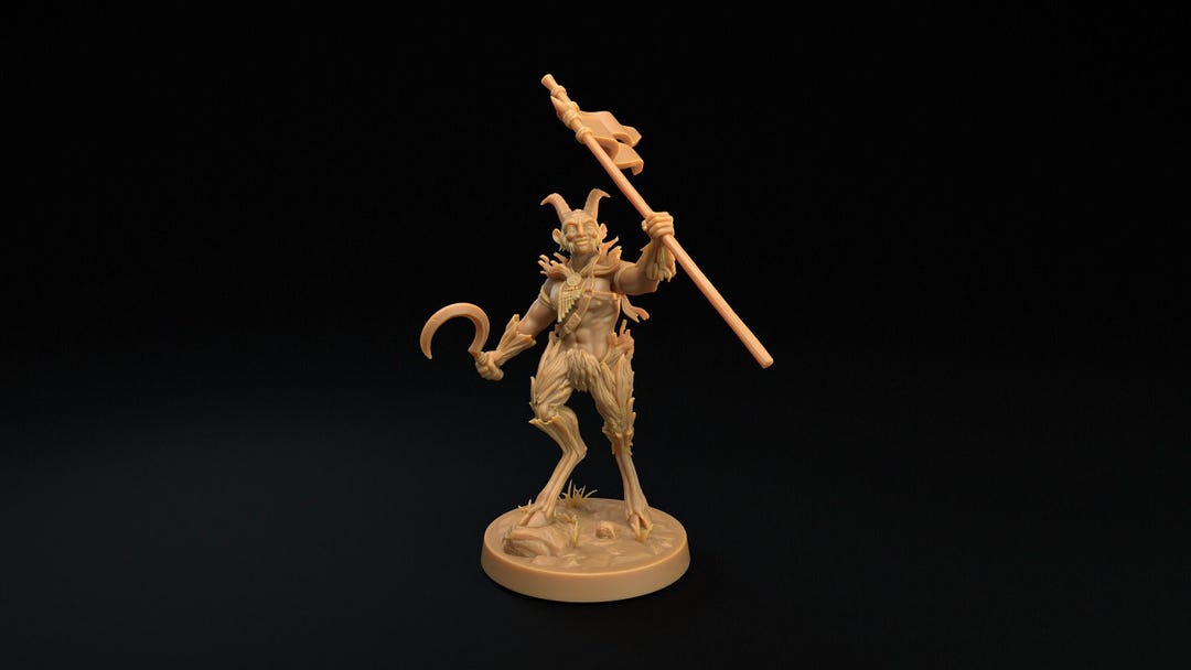 D&D Fey Satyr Bannerman | RPG Model | Faun Banner Bearer | by Dragon ...