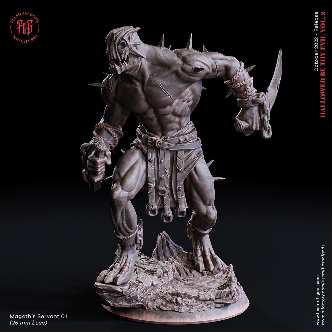 D&D Devil Rogue RPG Model Magoth's Servant by Flesh of Gods - Etsy
