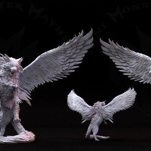 D&D Winged Cat Familiar / Tressym Companion RPG Model by Mini Monster ...