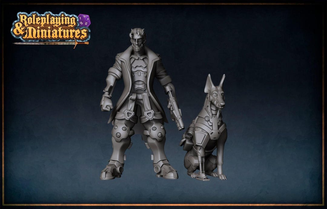 Cyberpunk / Shadowrun Solo Mercenary + Cyber Dog | RPG Model | by ...