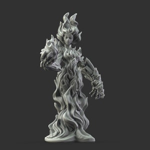 D&D Female Fire Elemental RPG Model Ember by Printed Obsession - Etsy