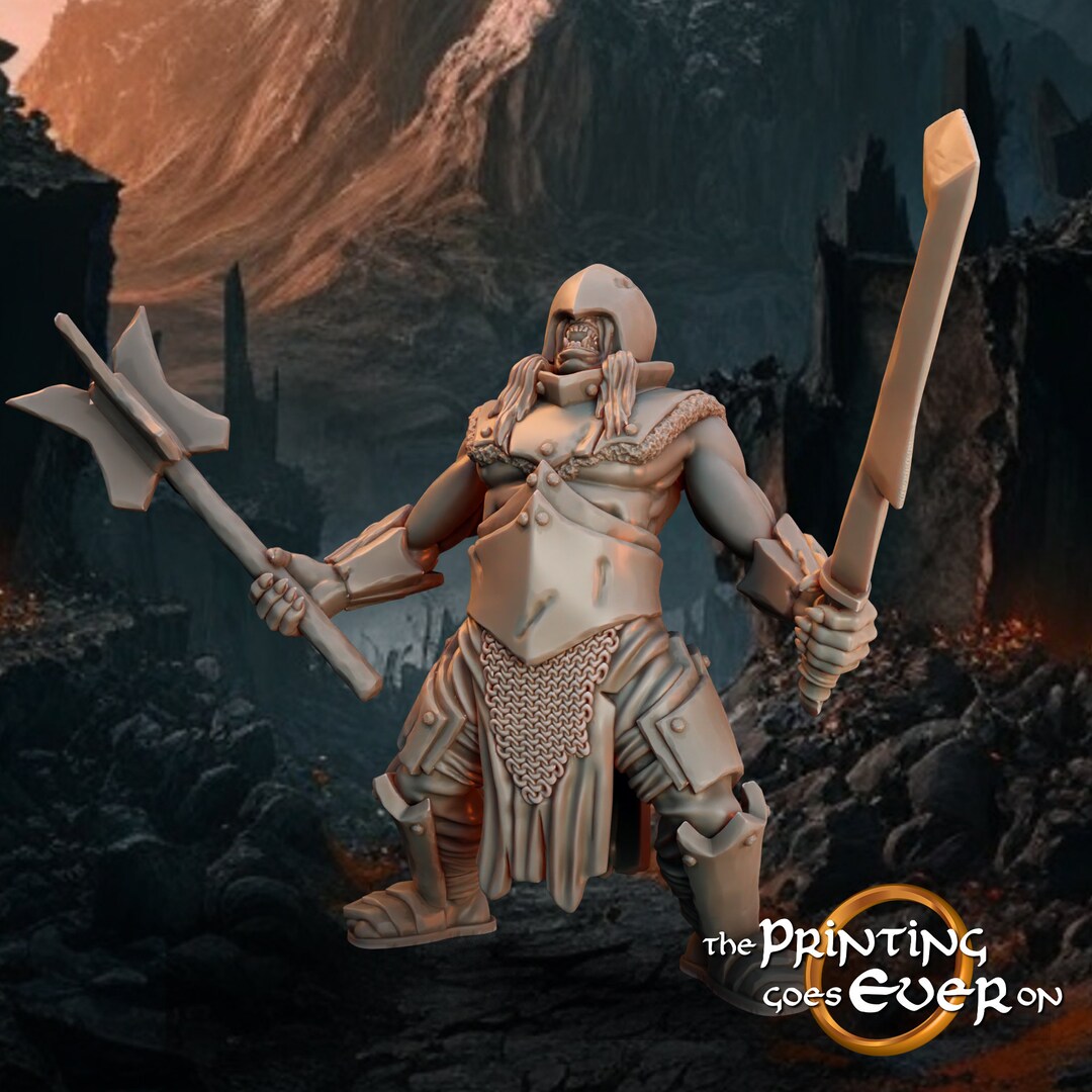 D&D Orc Berserker RPG Model Orc Berserker by the Printing Goes Ever On ...