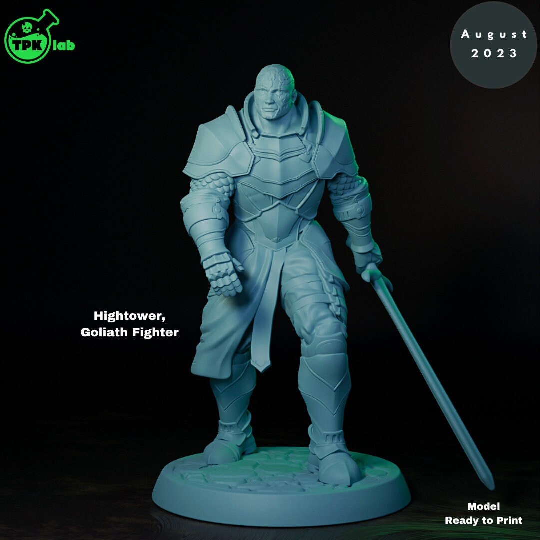 D&D Goliath Holy Paladin RPG Model Hightower, Goliath Fighter by TPK ...